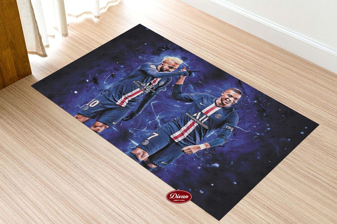 World Cup Rug, Mbappe Football Soccer Game France Carpet, Carpet Gift ...