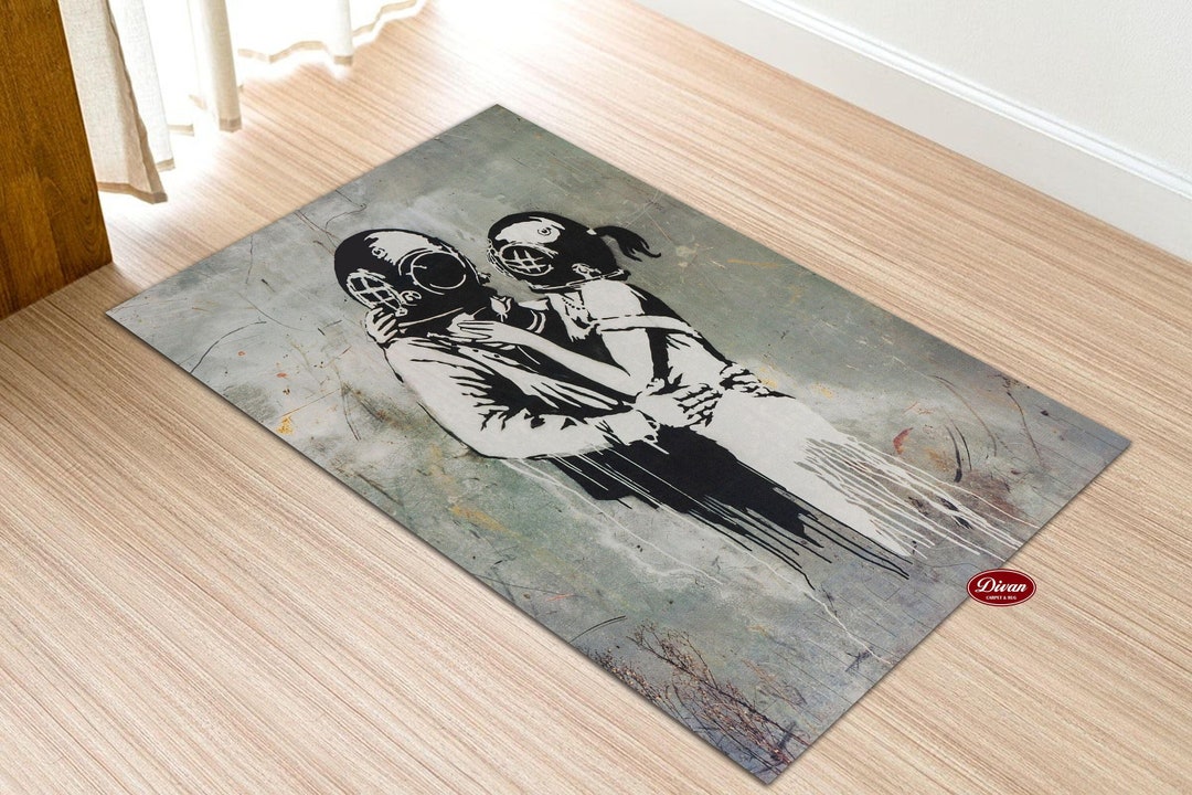 Pop Art Graffiti Rug, Banksy Artist Style Rug, Area Rug,abstract Rug ...