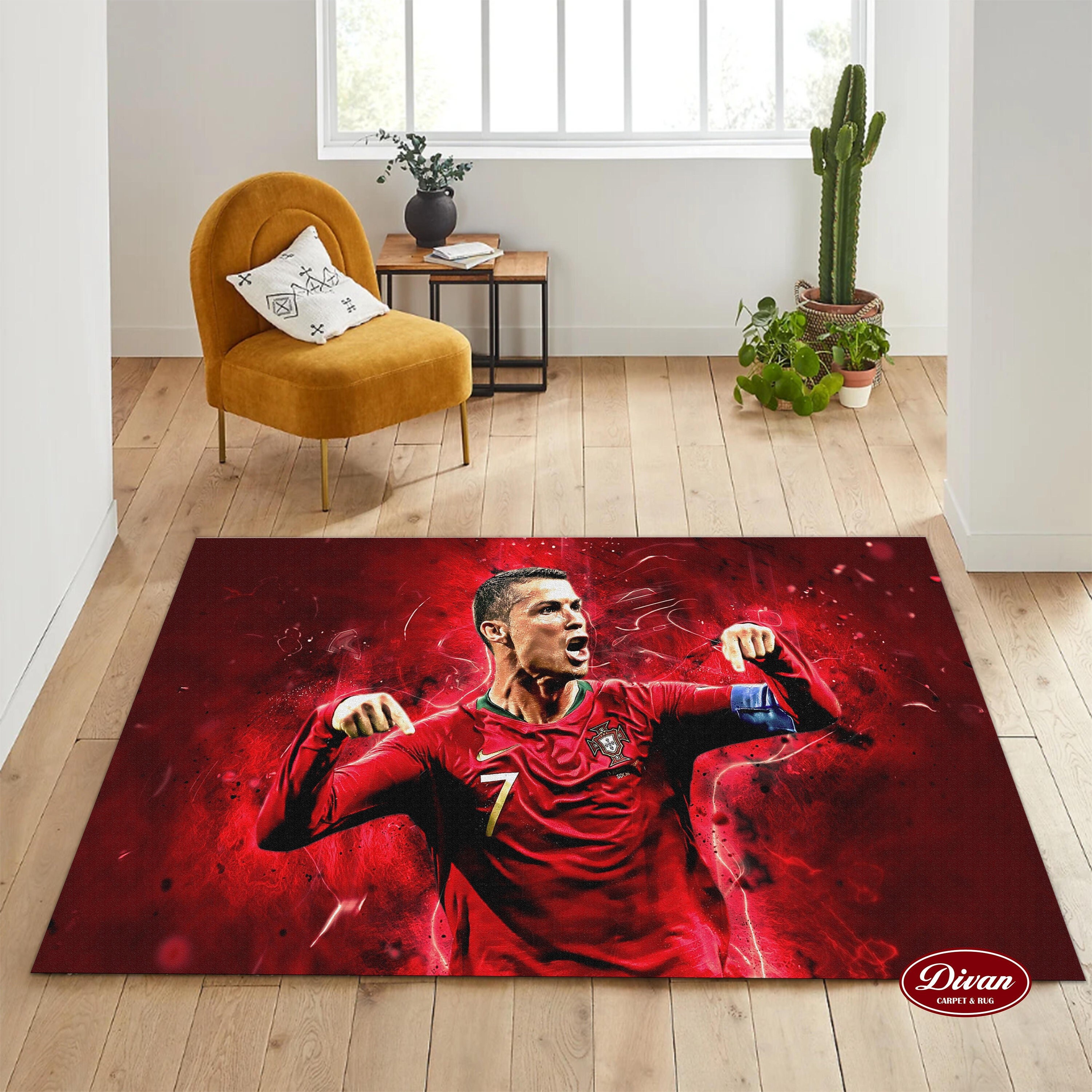 Football Rug, World Cup 2022, Football Design,messi Ronaldo Rug ...
