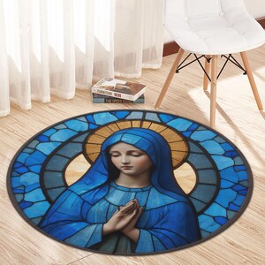 Virgen De Guadalupe Rug, Catholic Woman Rug, Holy Mother Mary, Living ...