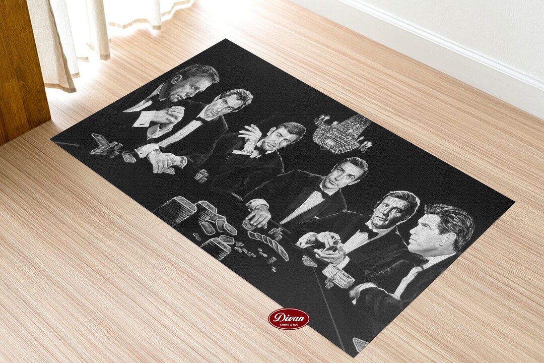 James Bond Theme Rug, Popular Film Carpet, 007 James Bond Design Rug ...