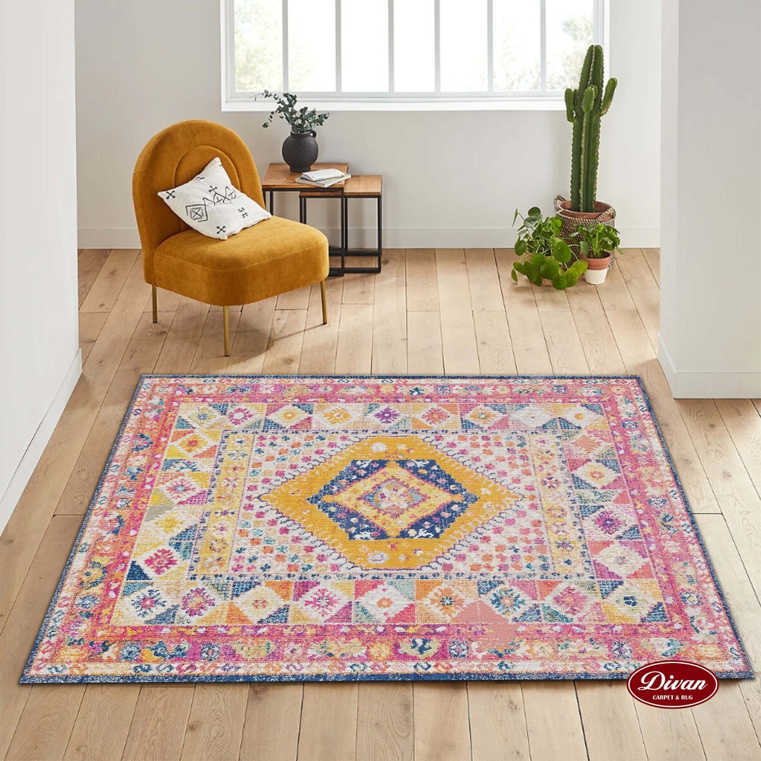 Vintage Style Rug,vintage Patterned Print Rug,vintage Print,nostalgic ...