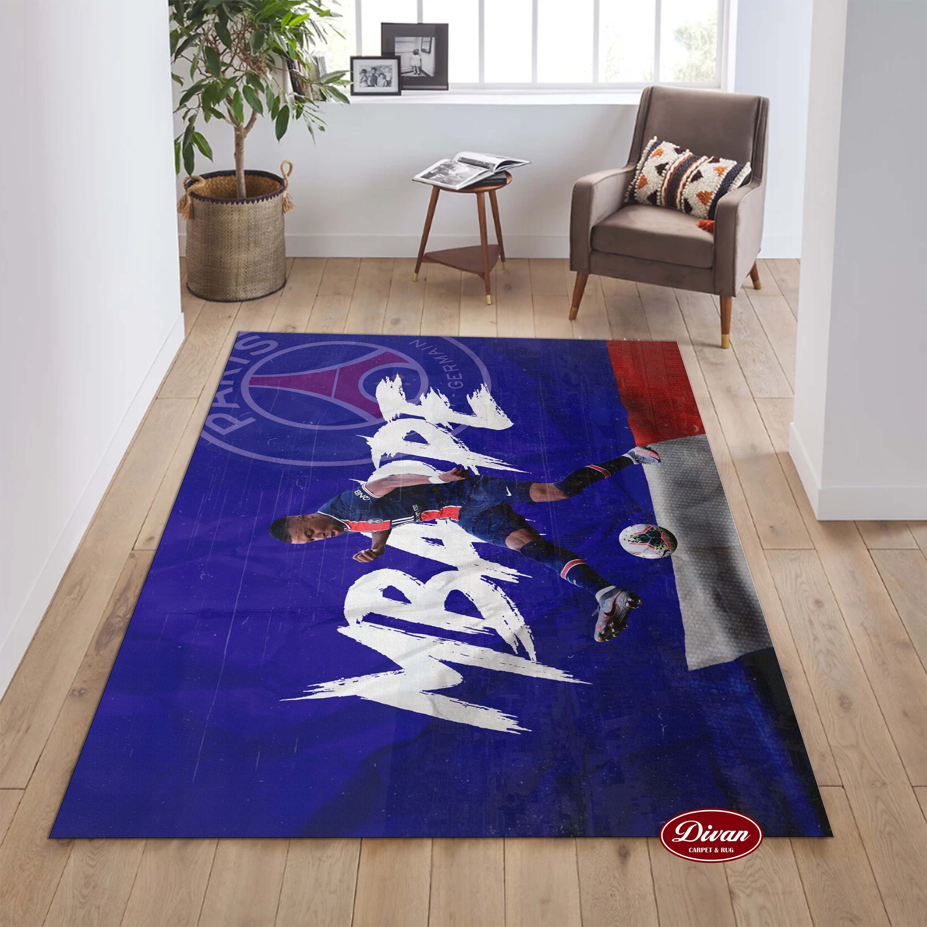 World Cup Rug, Mbappe Football Soccer Game France Carpet, Carpet Gift ...