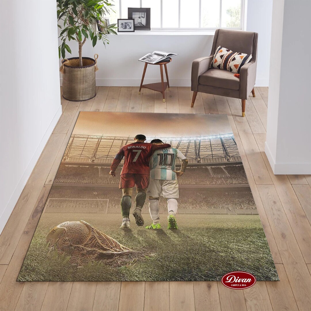 World Cup Rug, Ronaldo Messi Football Soccer Game Legends Rug,carpet ...