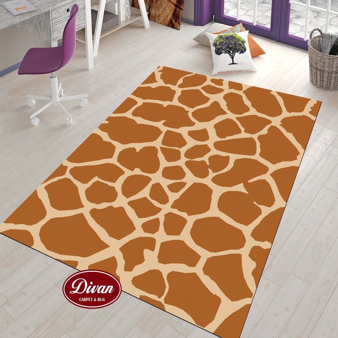 Giraffe Skin Rug, Animal Skin Rug, Animal Rug, Colorful Rug, Home Decor ...