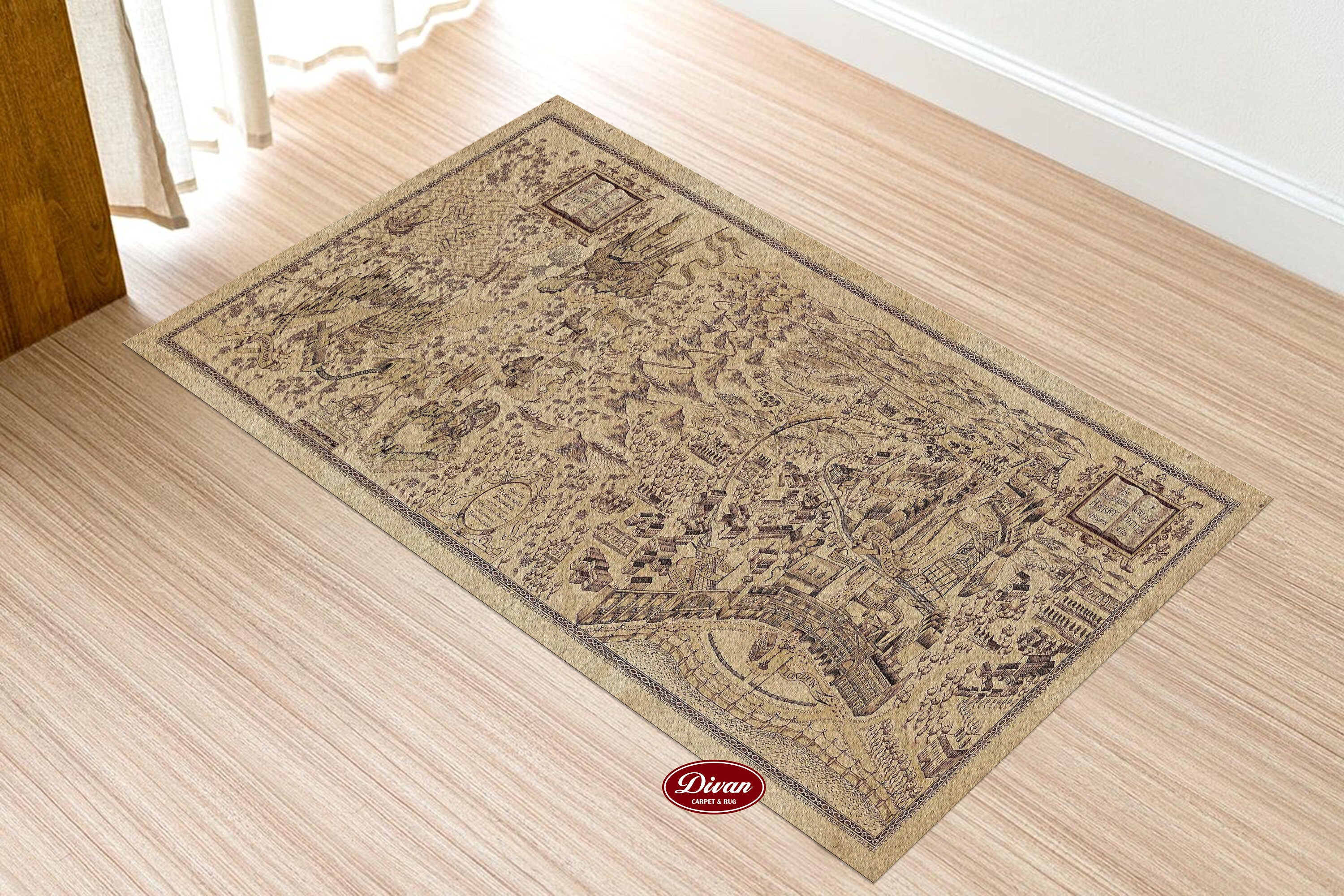 Map Rug Custom Rugs Middle Earth Rug World Map Rug Office - Etsy