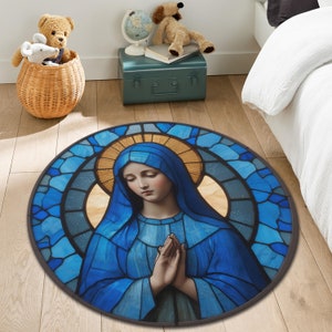 Virgen De Guadalupe Rug, Catholic Woman Rug, Holy Mother Mary, Living ...