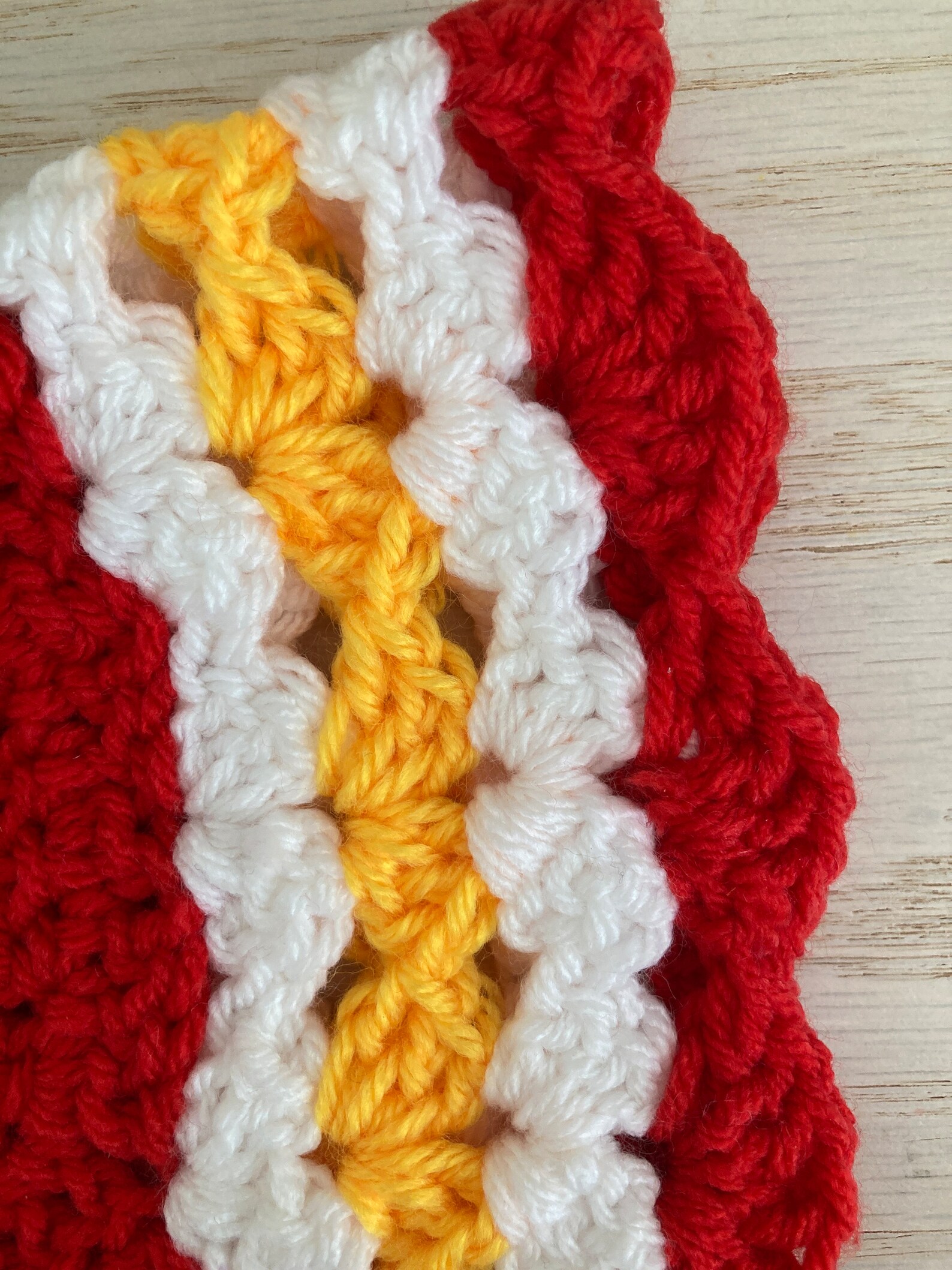 Baby Bonnet in Red and Gold Yarn Colors of Kansas City Chiefs Football ...
