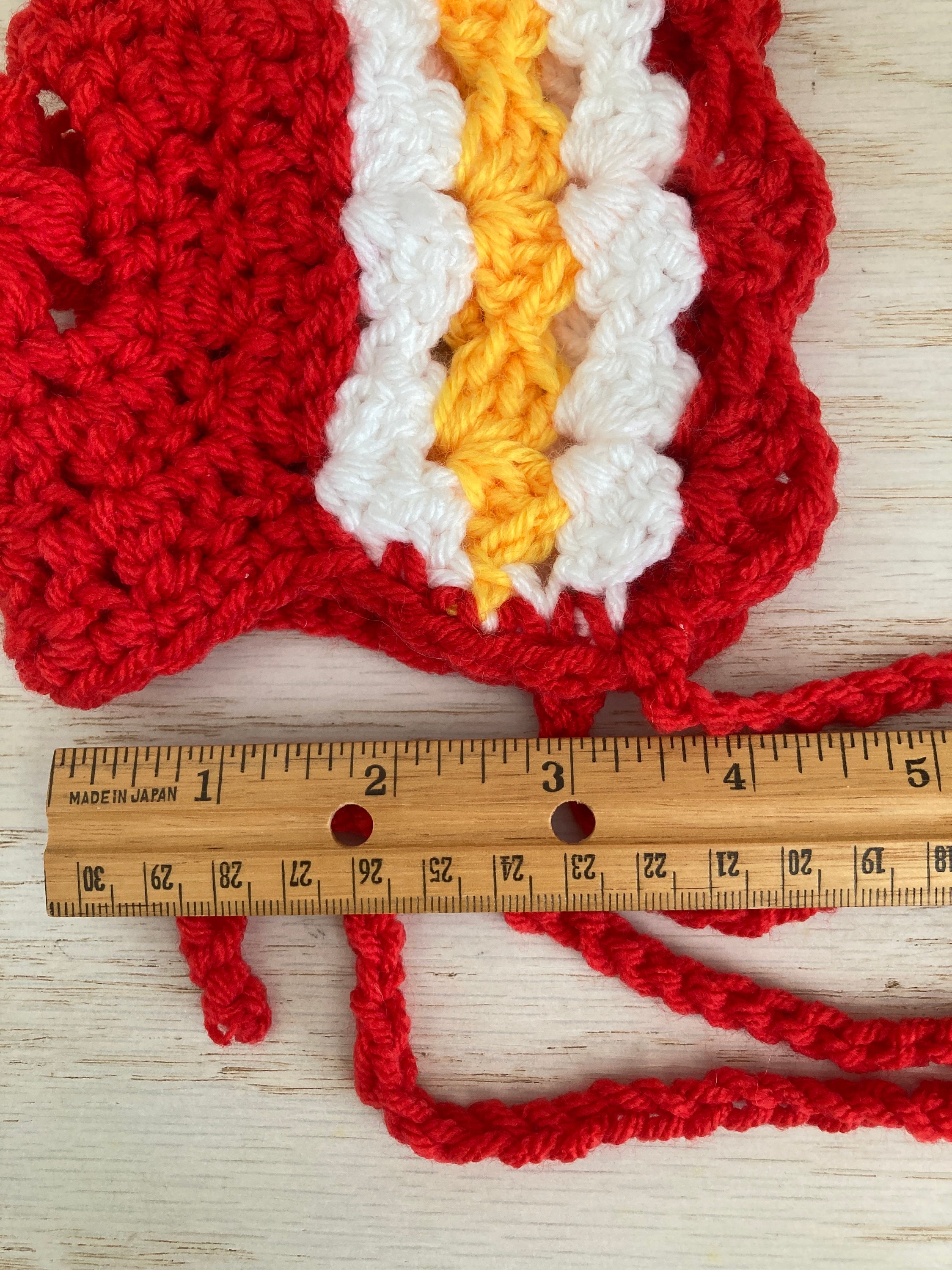 Baby Bonnet in Red and Gold Yarn Colors of Kansas City Chiefs Football ...