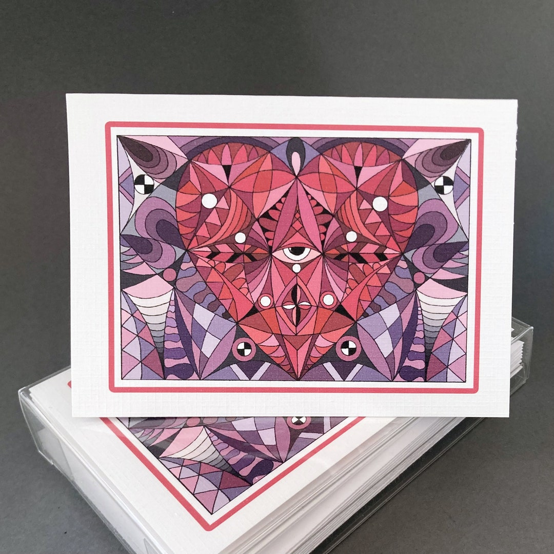 Boxed Note Cards, HEART, Set of 10 Cards/envelopes, Blank - Etsy