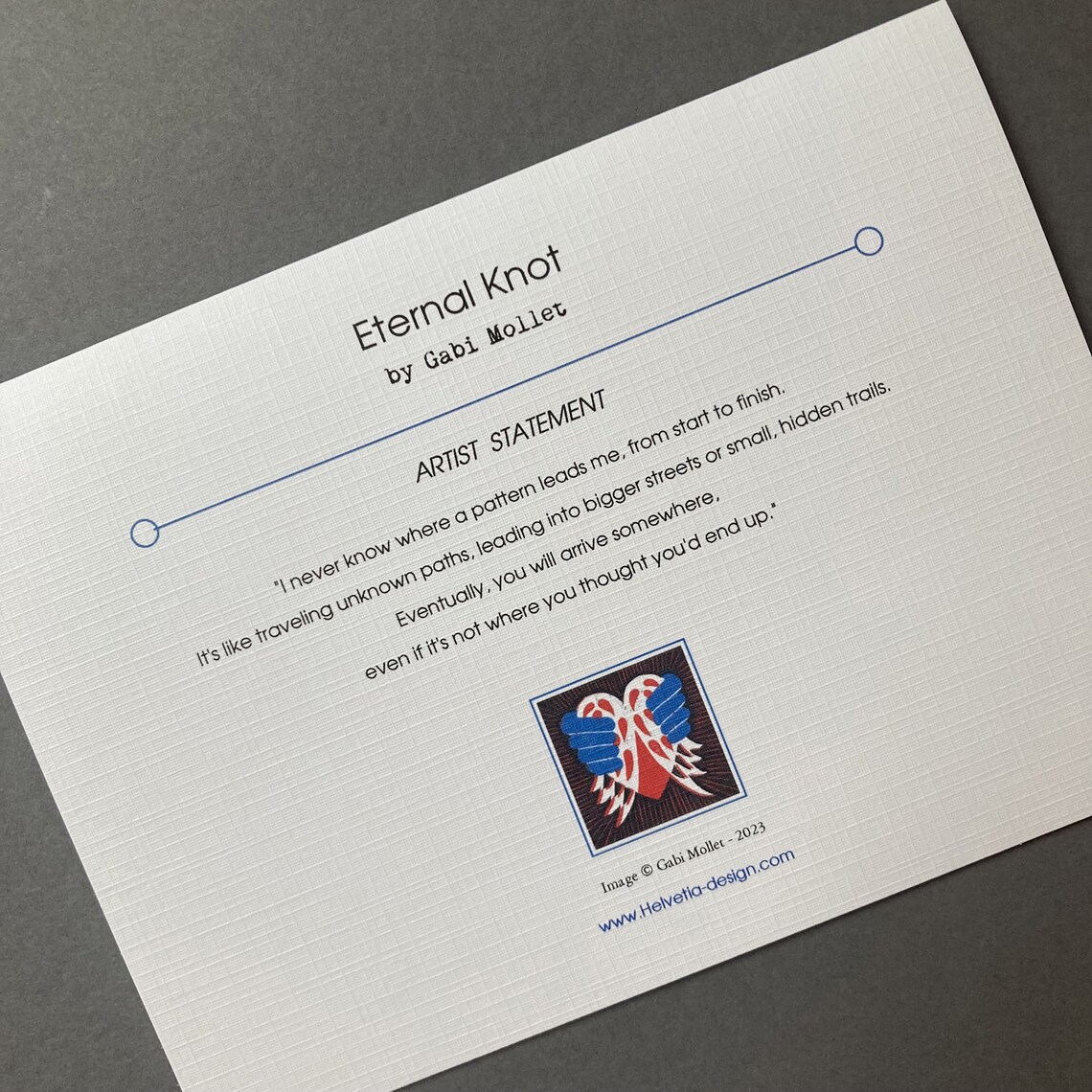 Card, ETERNITY KNOT, Fine Art, Frameable, Sympathy, Loss, Grief, Note ...