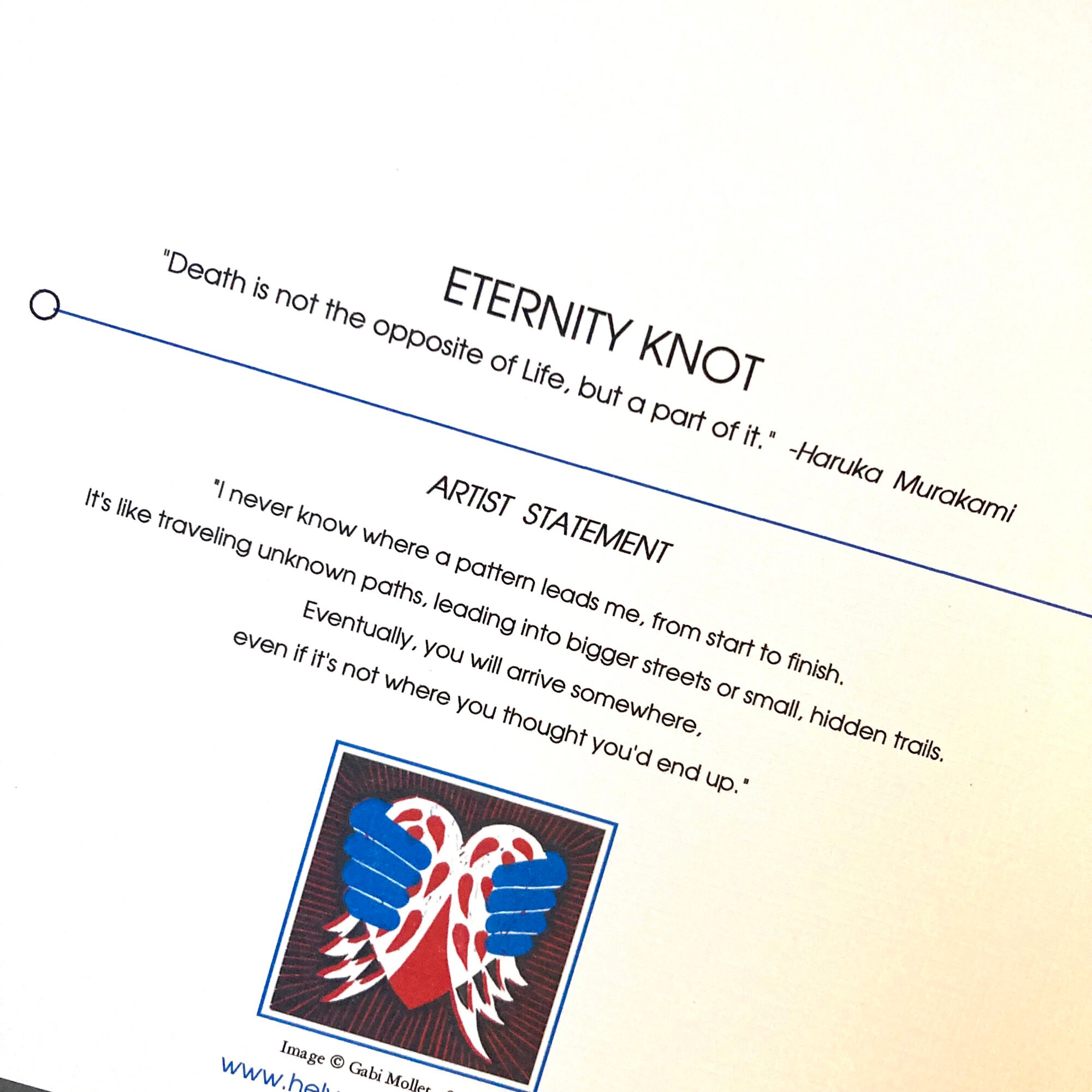 Card, ETERNITY KNOT, Fine Art, Frameable, Sympathy, Loss, Grief, Note ...
