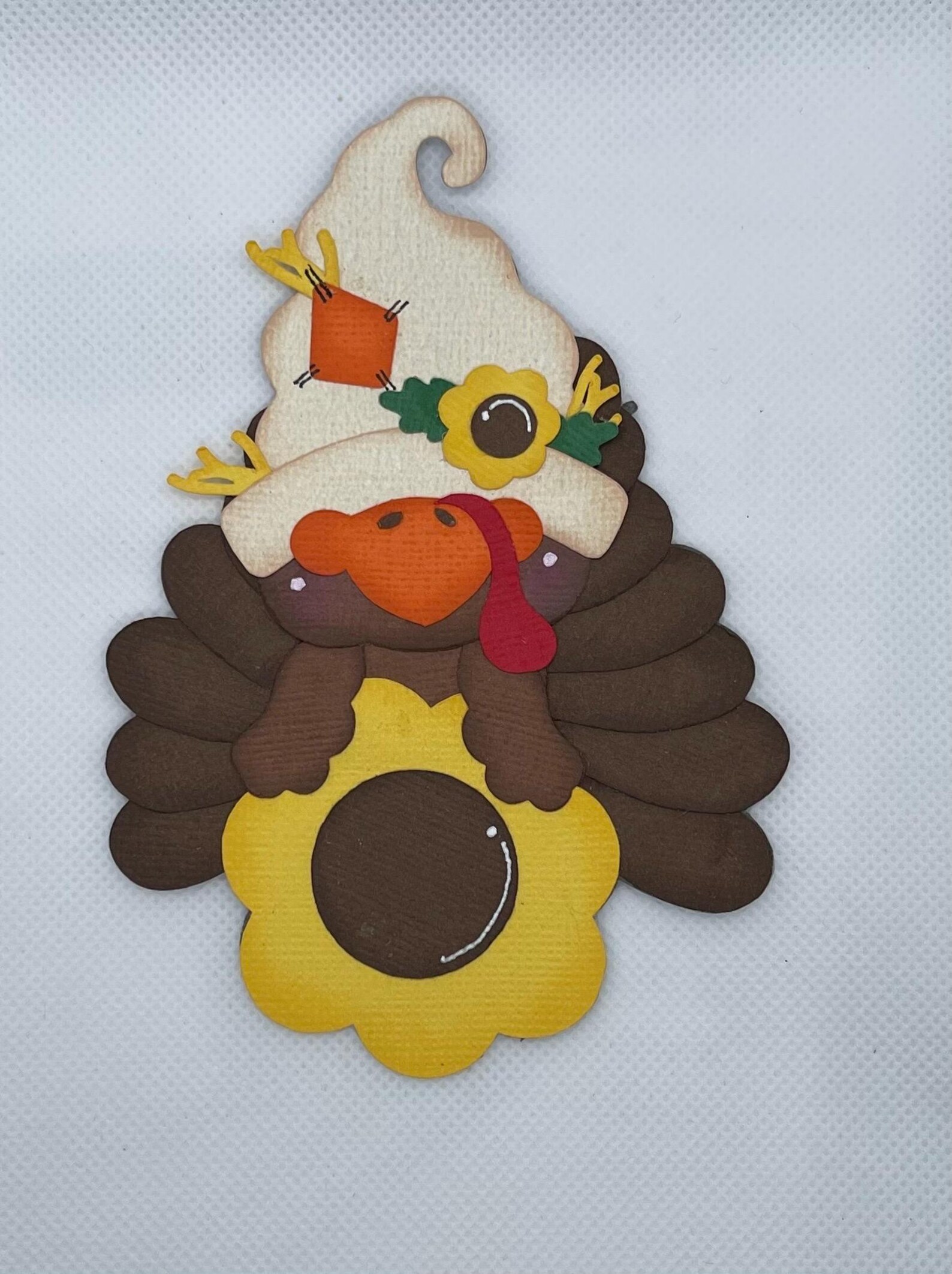 Turkey Peeker Paper Piecing Die Cut Embellishment - Etsy