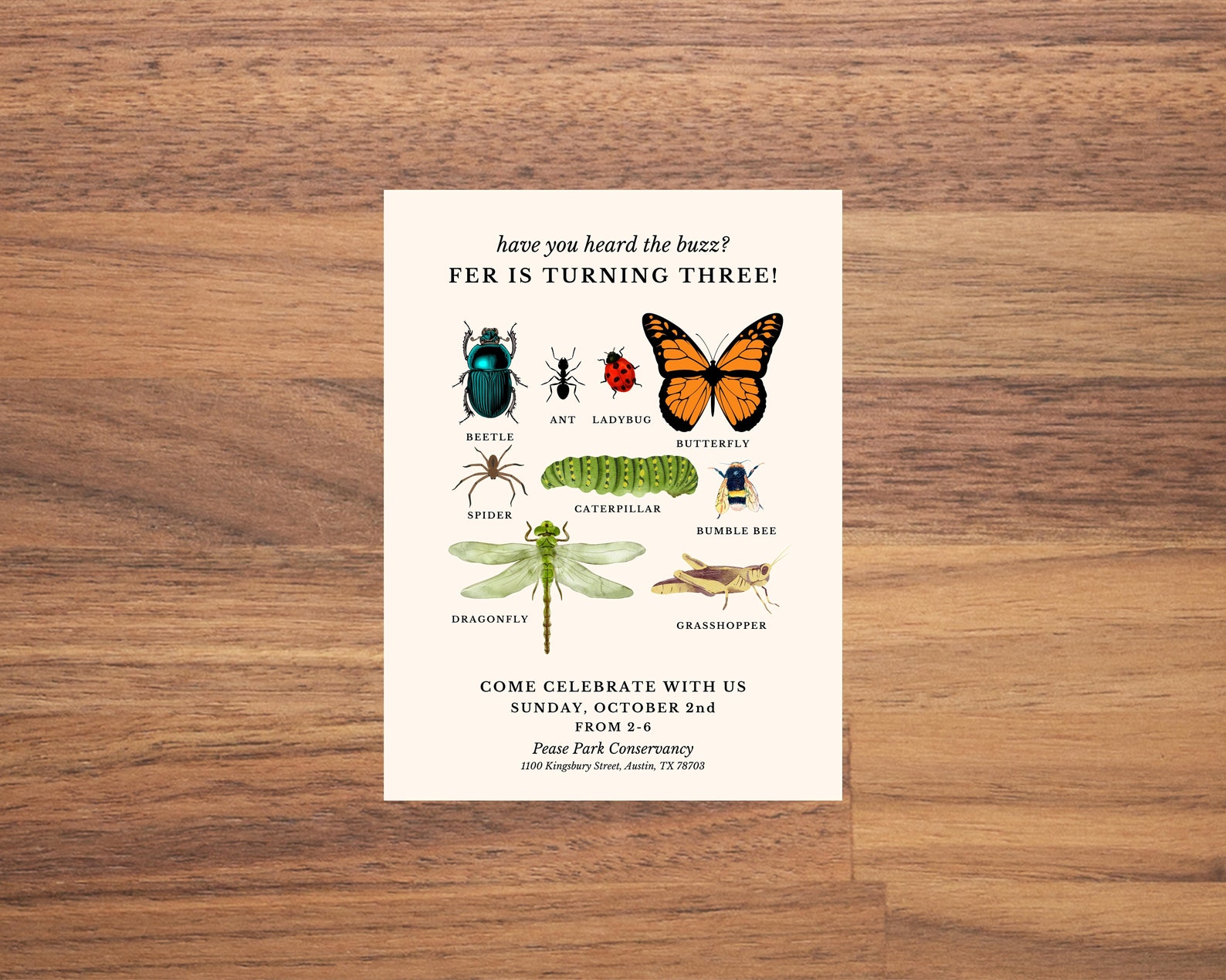 Bug Party Invitation | Insect Birthday Invite | Personalized Digital ...