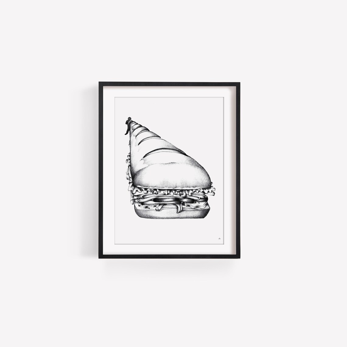 Sandwich Drawing, Original Art, Wall Print - Etsy
