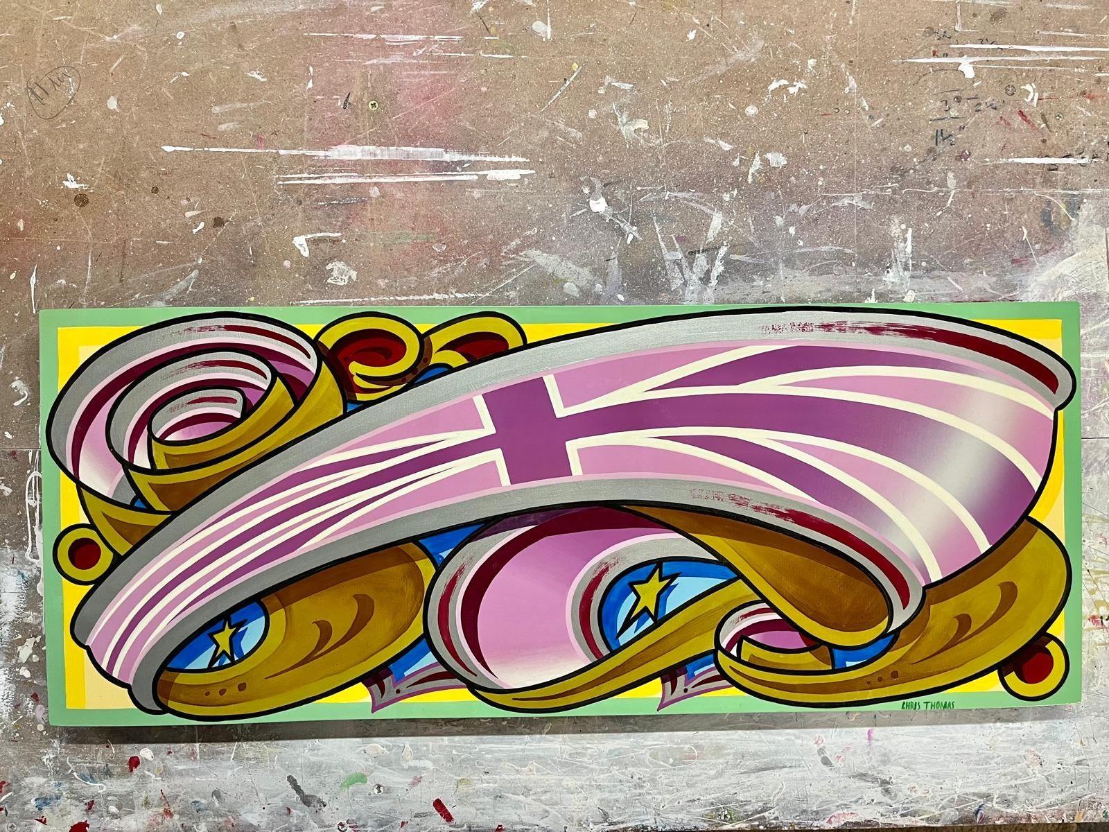 Fairground Purple Union Jack Sign - Etsy UK