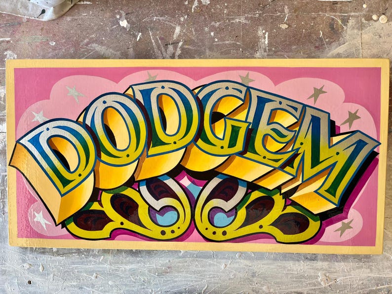 Traditional Hand Painted Fairground Sign. - Etsy UK