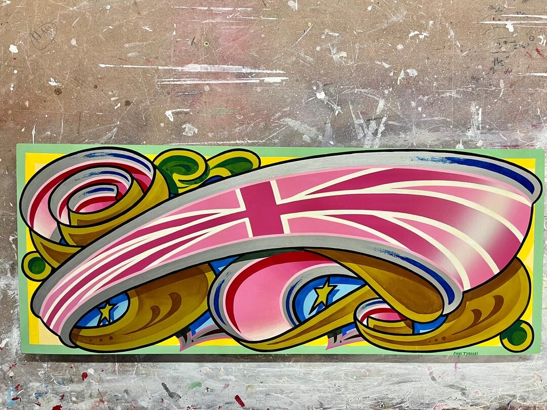 Pink Union Jack Sign - Etsy UK