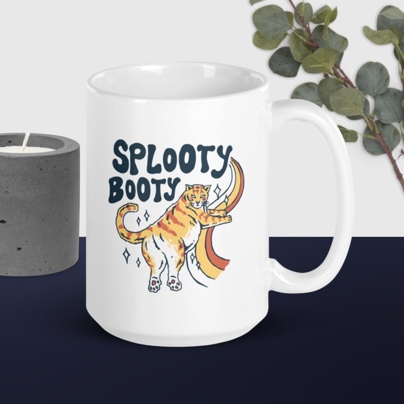 Splooty Booty Cat Coffee Mug Meow More - Etsy