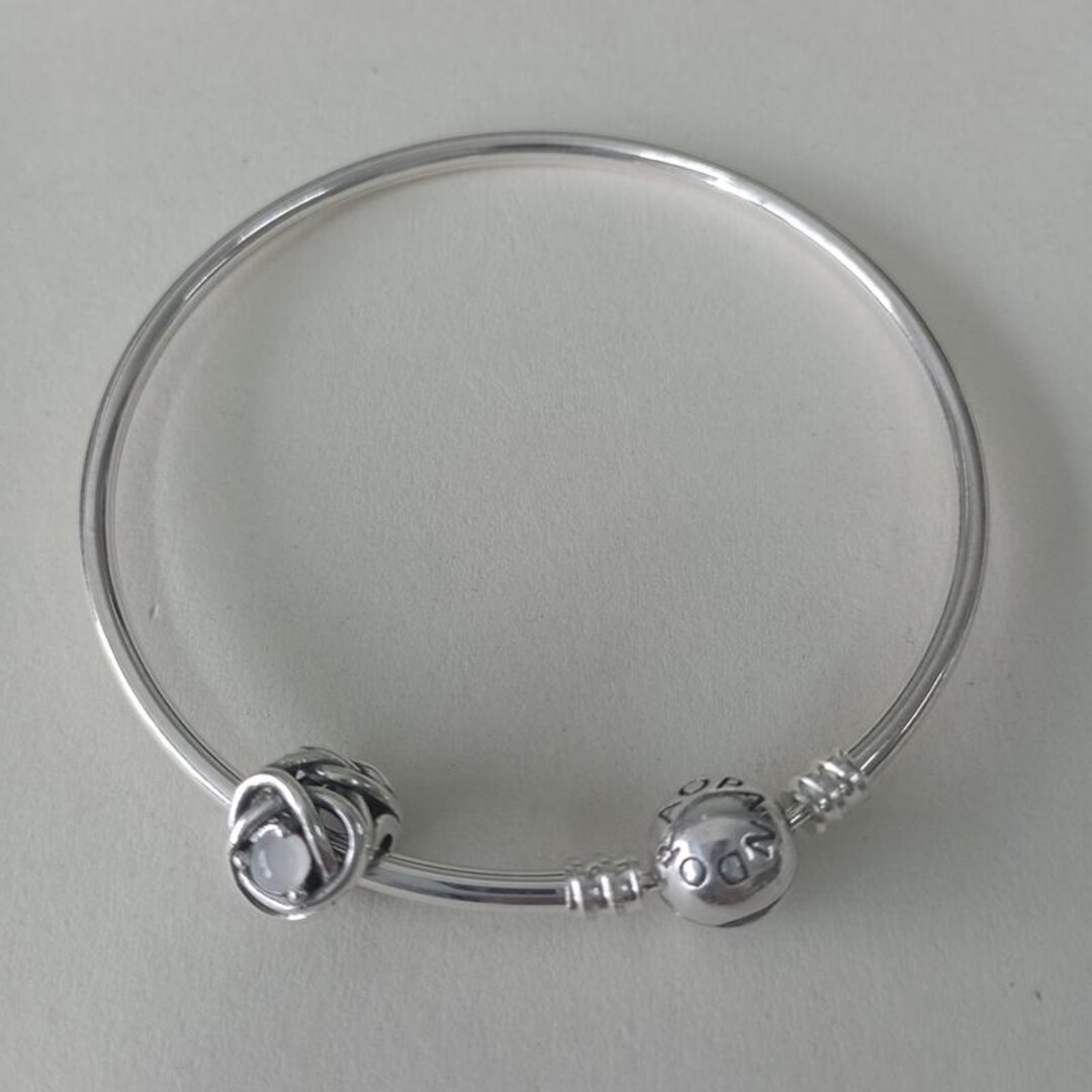 Pandora June Birthstone Charm Eternity Circle Bangle Gift Set - Etsy