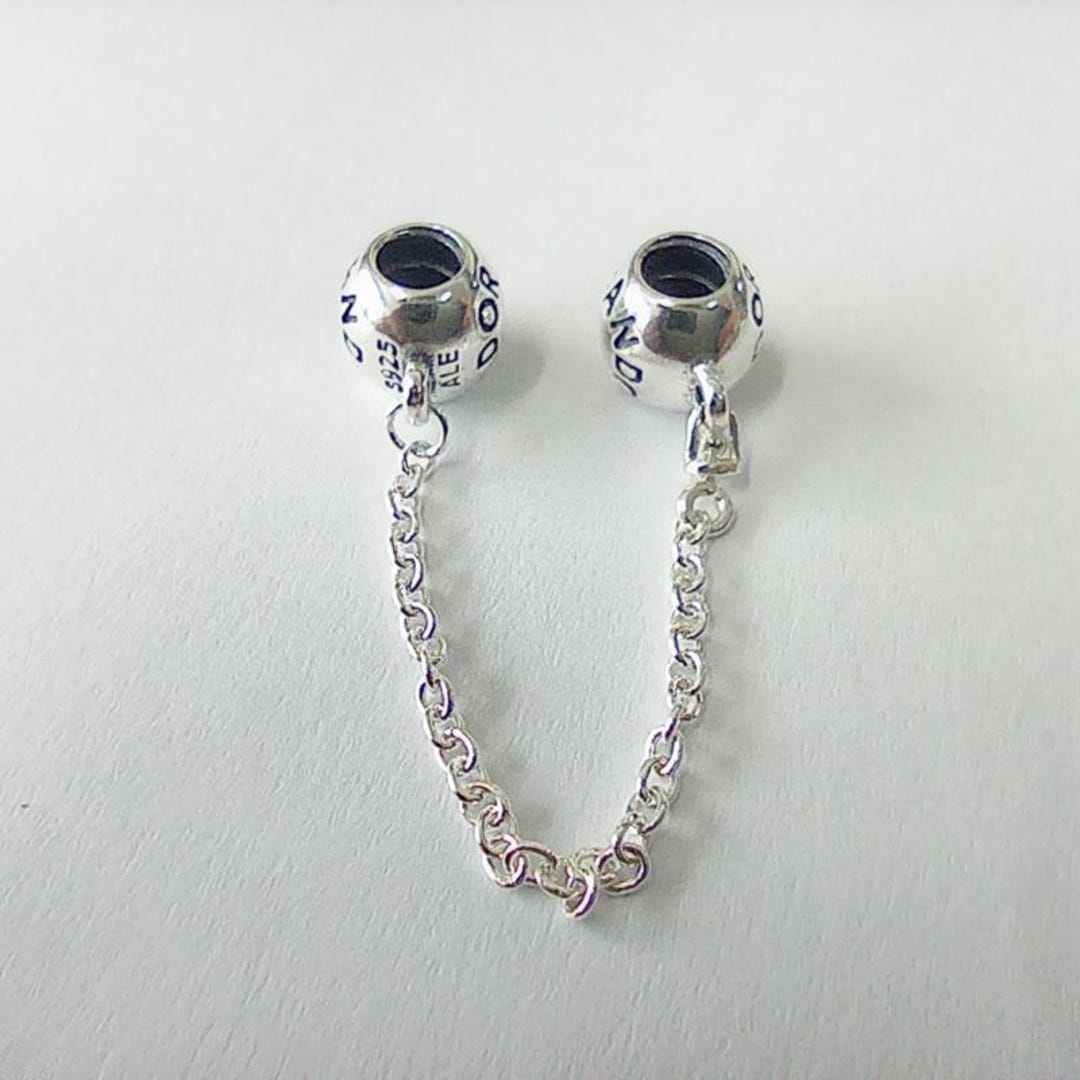 Pandora Silver Logo Safety Chain Charm - Etsy