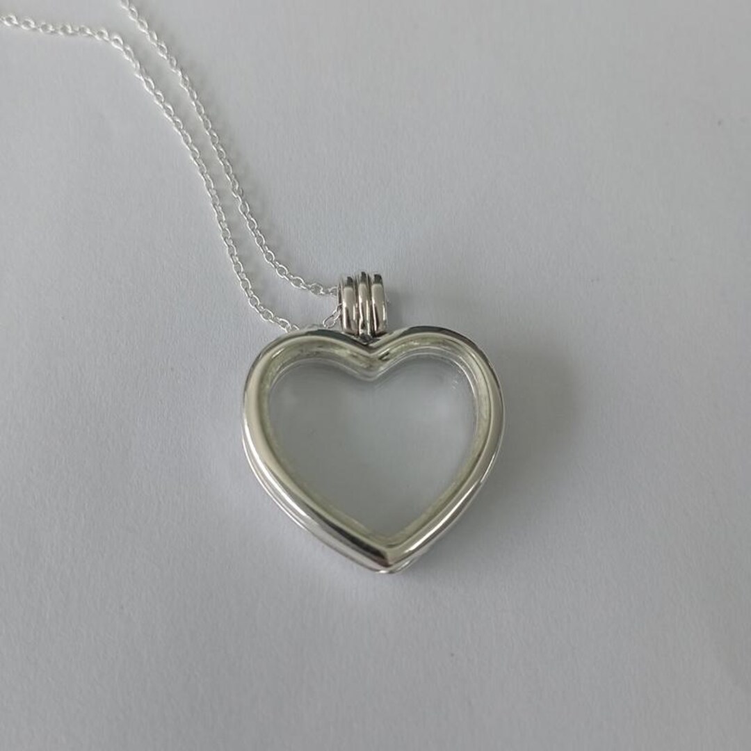 Pandora Necklace Floating Heart Locket Pendant - Etsy