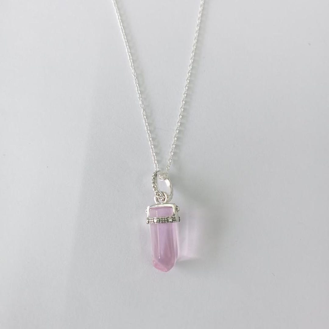 PANDORA Rolo Chain Necklace Pink Amulet Pendant - Etsy