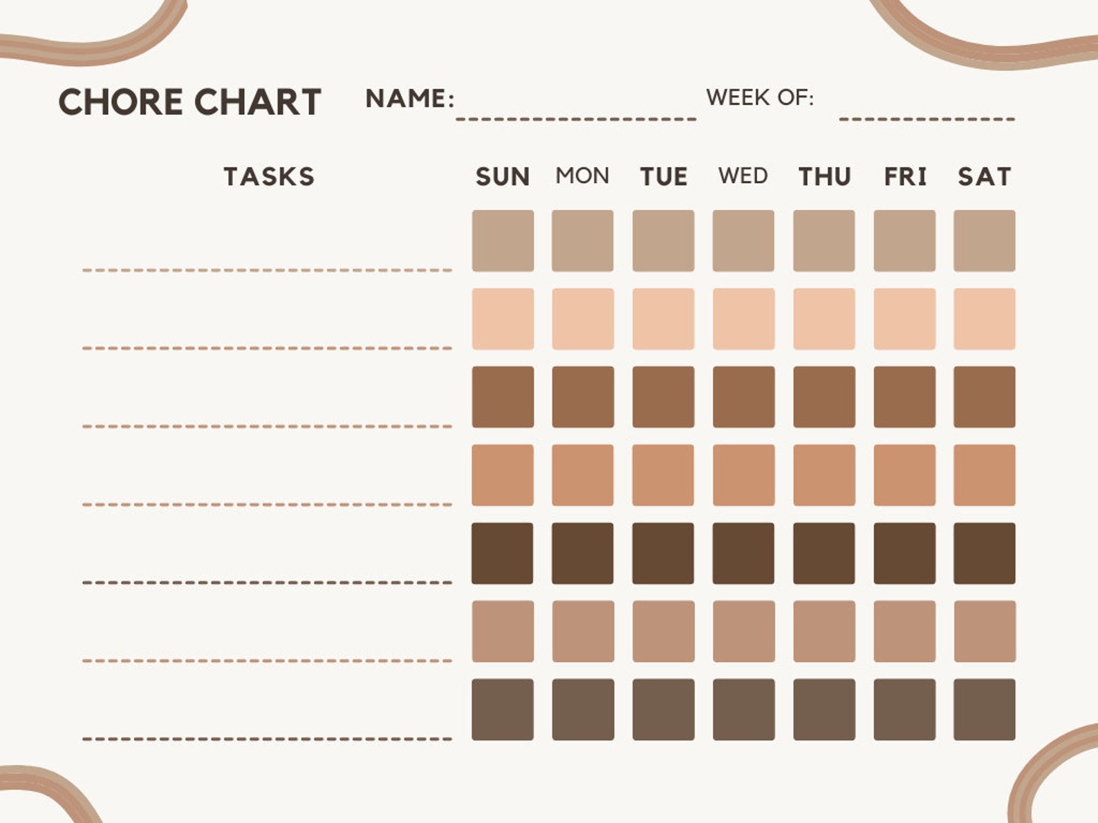 Printable Chore Chart for Kids, Daily Routine, Morning/evening ...