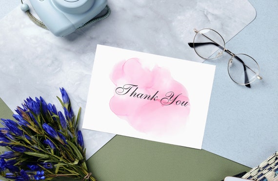 Thank You Card Printable Card for Special Person Classy Pink - Etsy