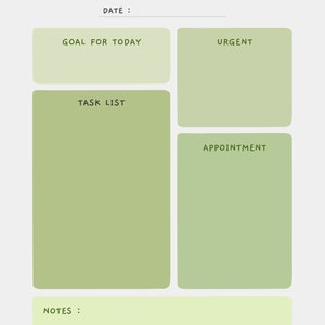 Printable Daily Planner, Digital Product - Etsy
