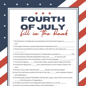 4th of July Trivia | 4th of July Trivia Game | 4th of July Family ...
