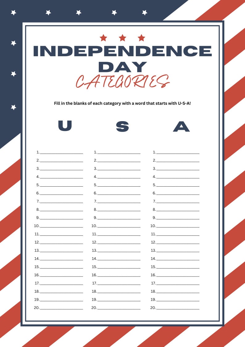 4th of July Party Games | 4th of July Activities | Independence Day ...