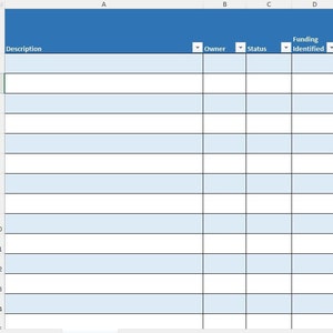Action Plan Excel Spreadsheet, Project Tracker Template, Business ...
