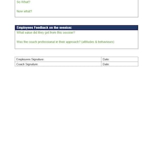 Employee Coaching Template: Coaching Plan Worksheet | Mentor, Manager ...