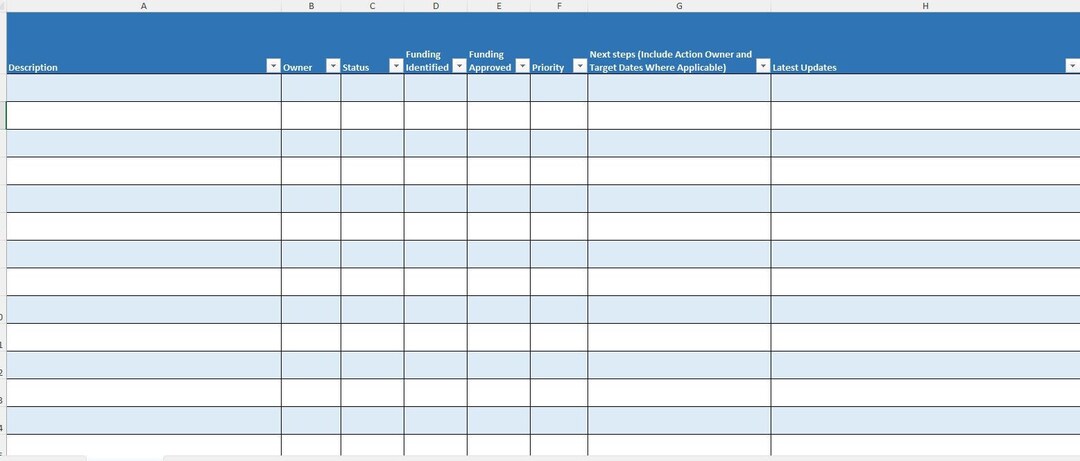 Action Plan Excel Spreadsheet, Project Tracker Template, Business ...