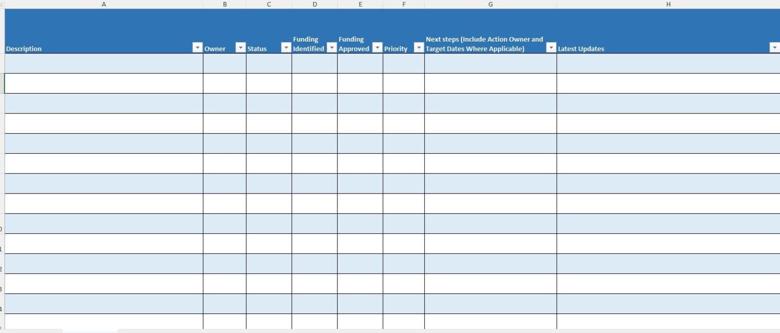 Action Plan Excel Spreadsheet, Project Tracker Template, Business ...
