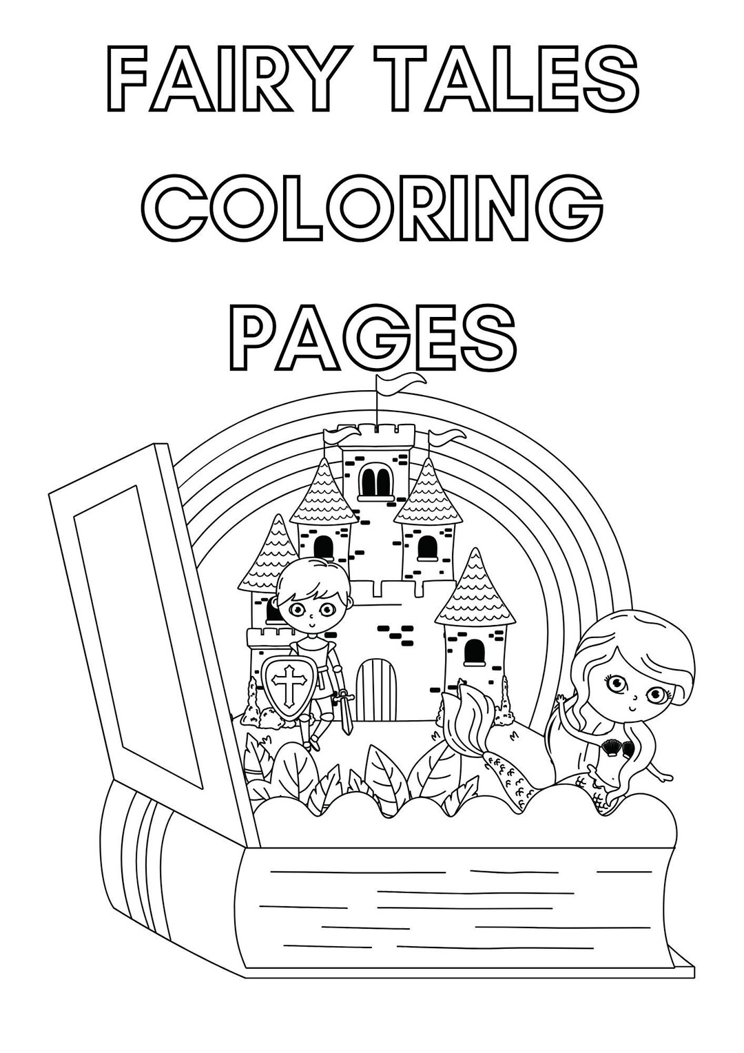 19 Pages Printable Fairy Tale Coloring Sheets, Children's Activity ...