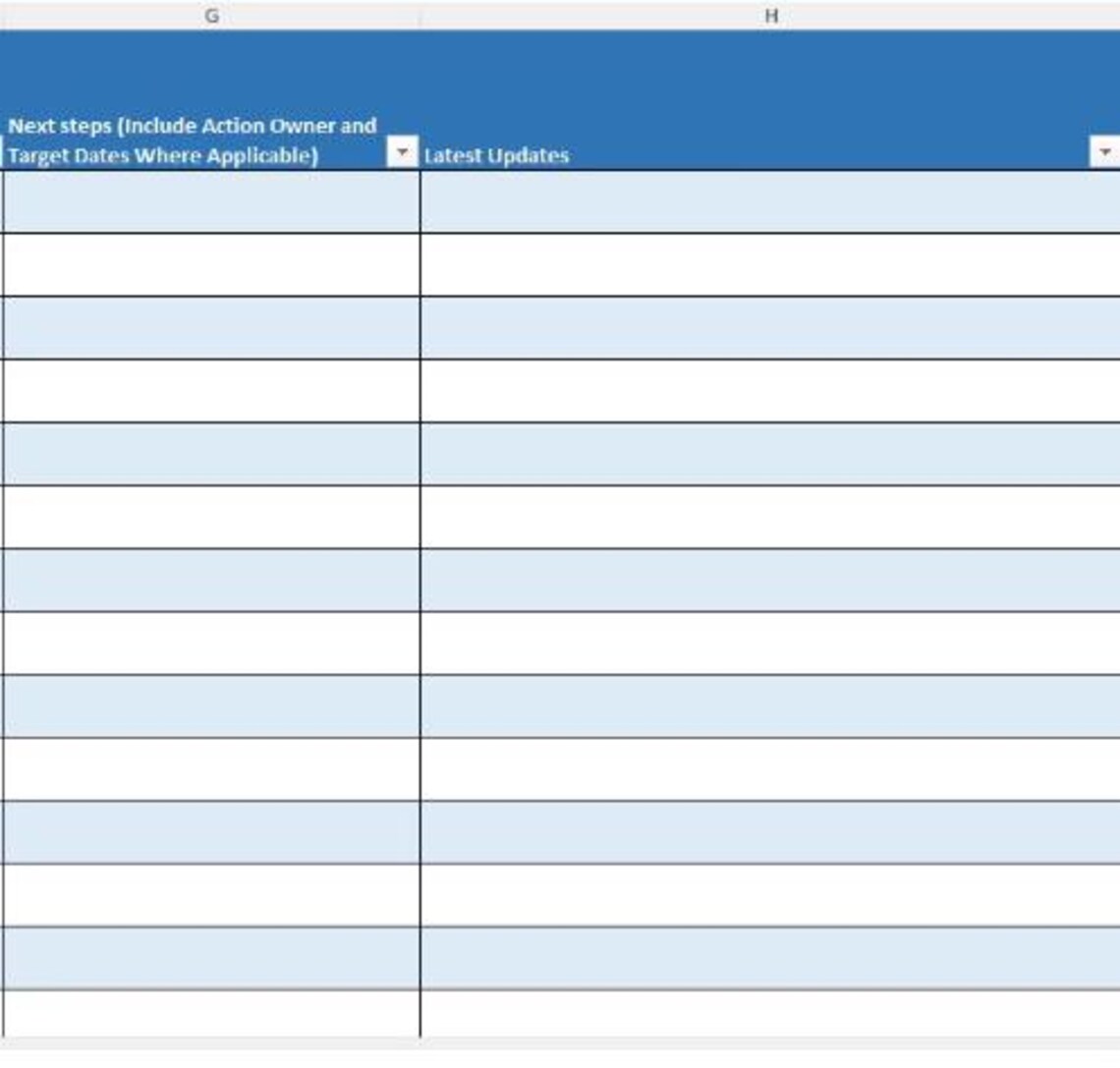 Action Plan Excel Spreadsheet, Project Tracker Template, Business ...