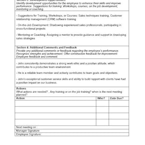 Employee Performance Review Digital Template for Managers I Word ...