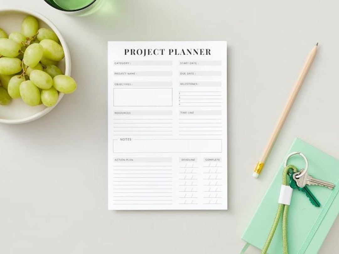 Digital Project Planner | Project Tracker | Project Management ...
