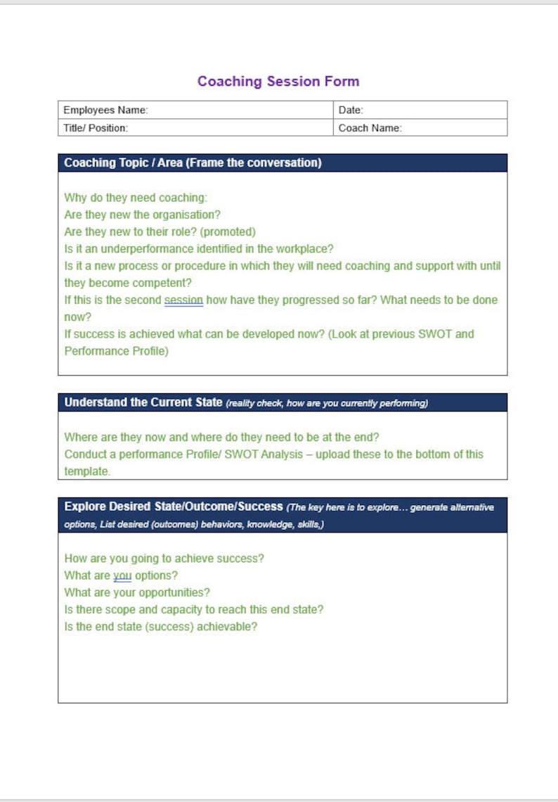 Coaching Bundle - 5 Professional Templates I Worksheets for Life ...