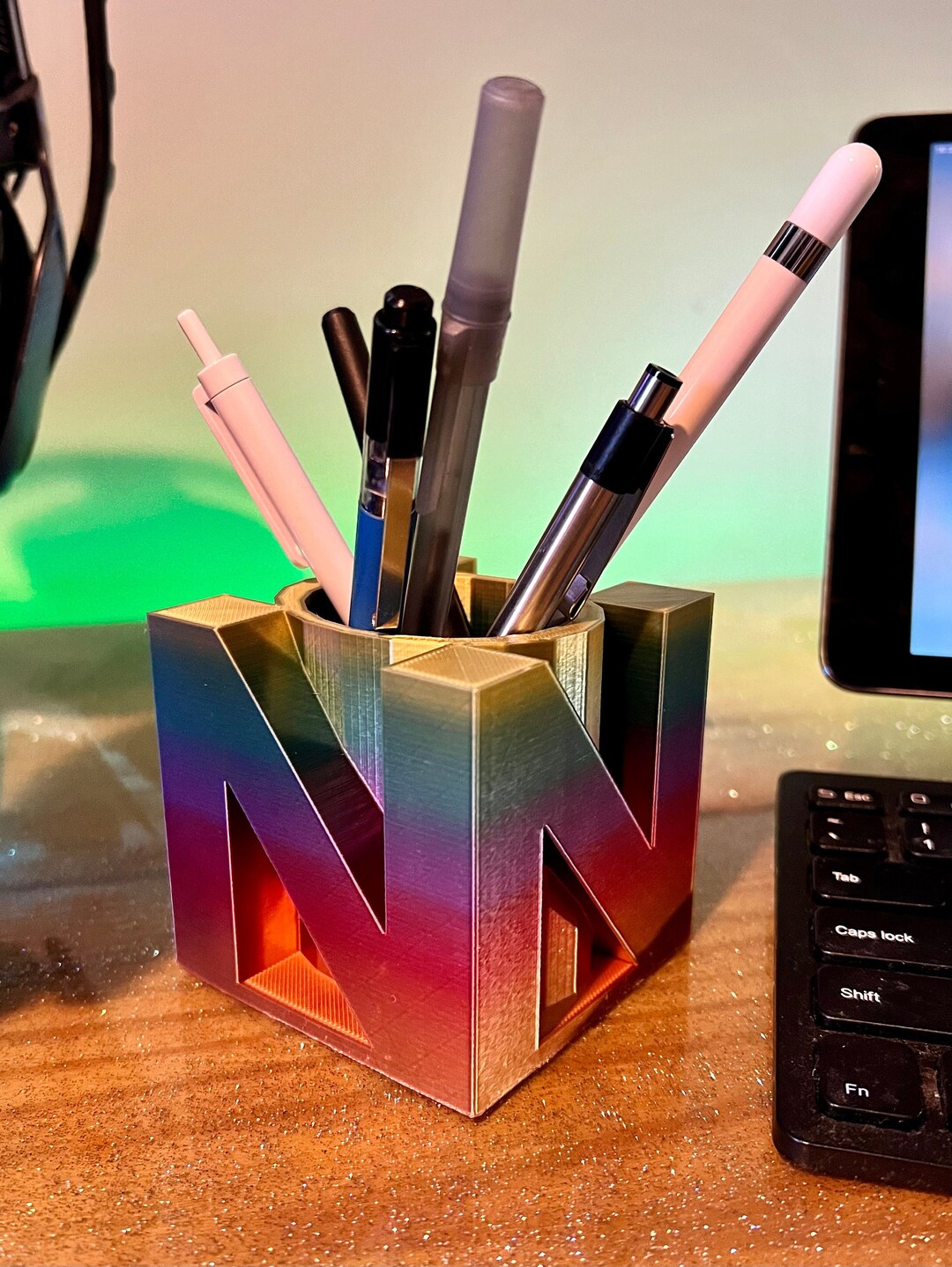 Vintage Video Game Pencil Holder Multicolor 3D Printed - Etsy