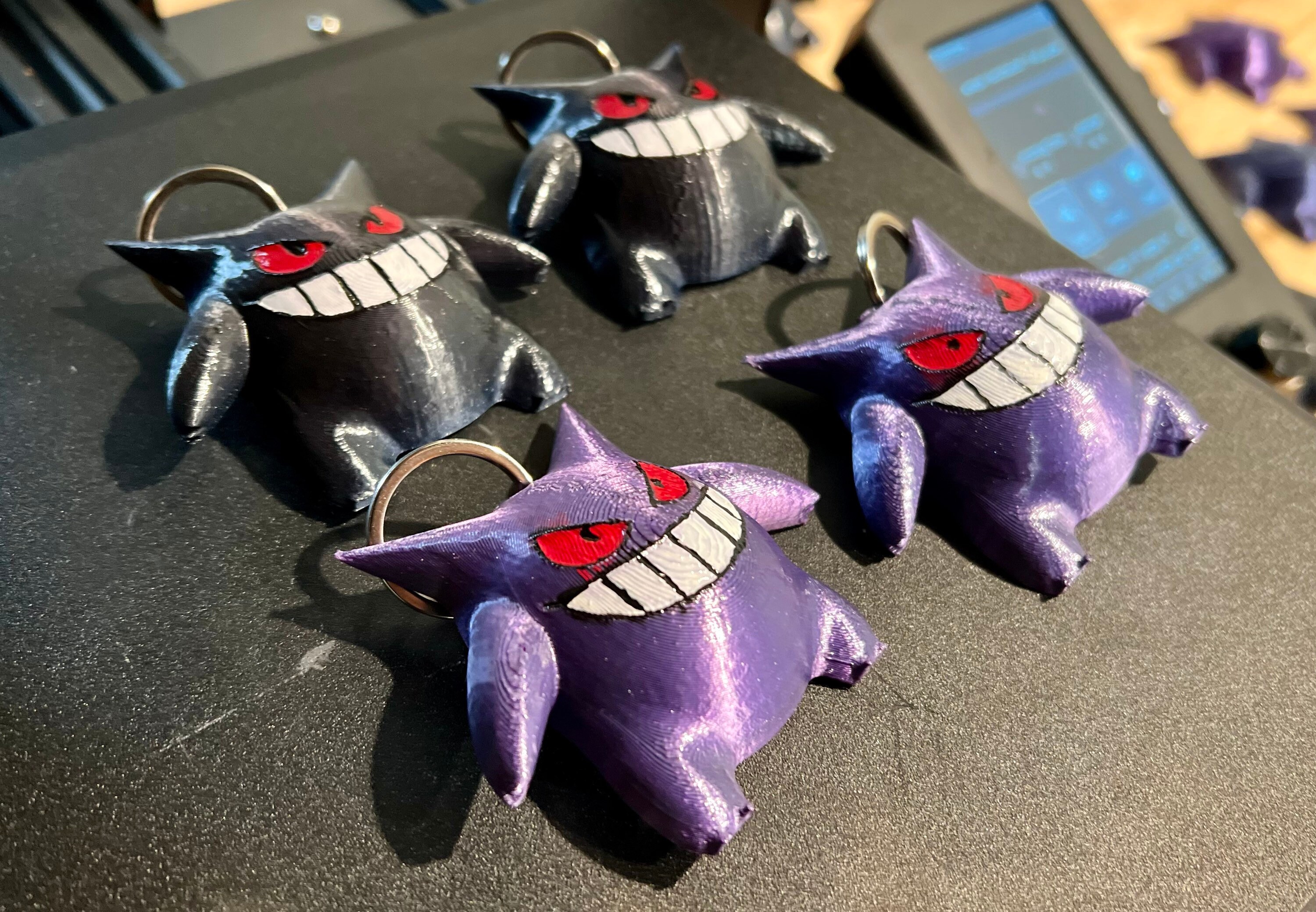 Gengar Keychain Hand Painted 3D Printed Pokémon - Etsy
