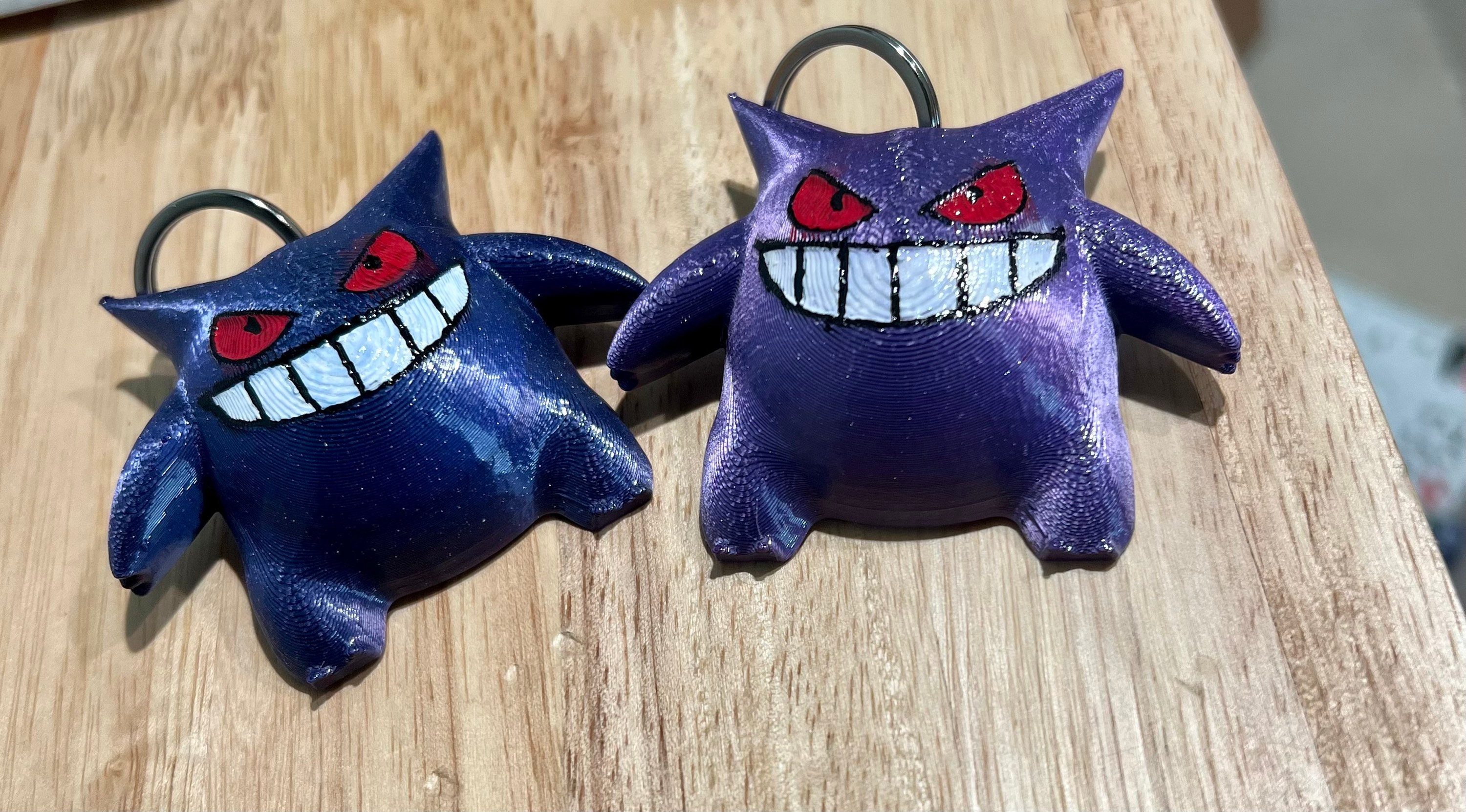 Gengar Keychain Hand Painted 3D Printed Pokémon - Etsy