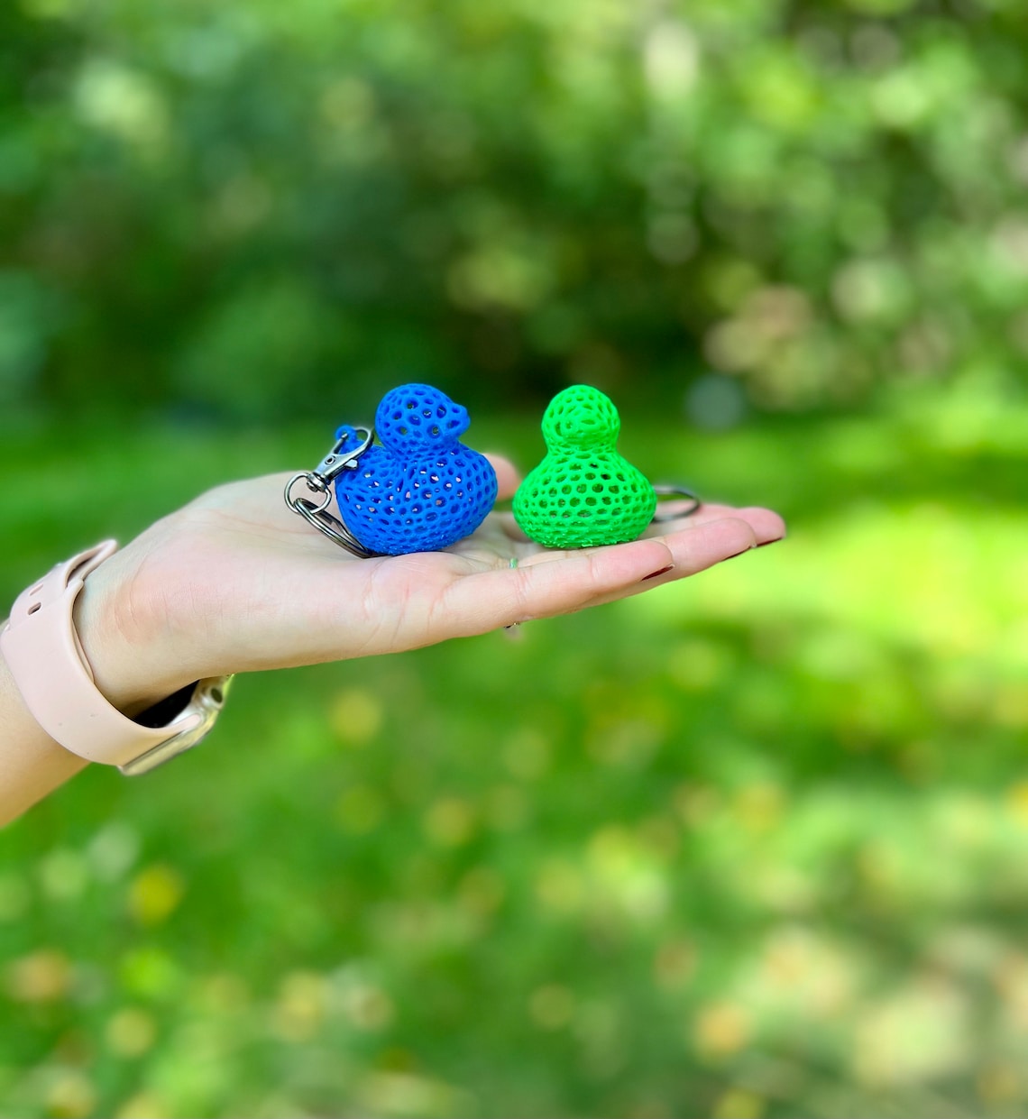 Voronoi 3D Printed Rubber Duck Keychain Get Ducked 4x4 - Etsy