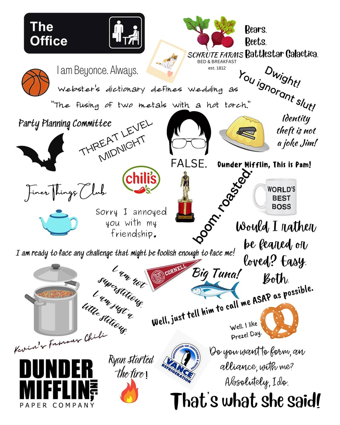 The Office Poster - Digital Printable, the Office Quotes, the Office ...