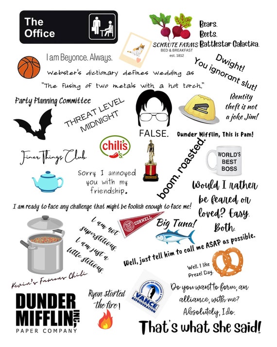 The Office Poster Digital Printable the Office Quotes the - Etsy