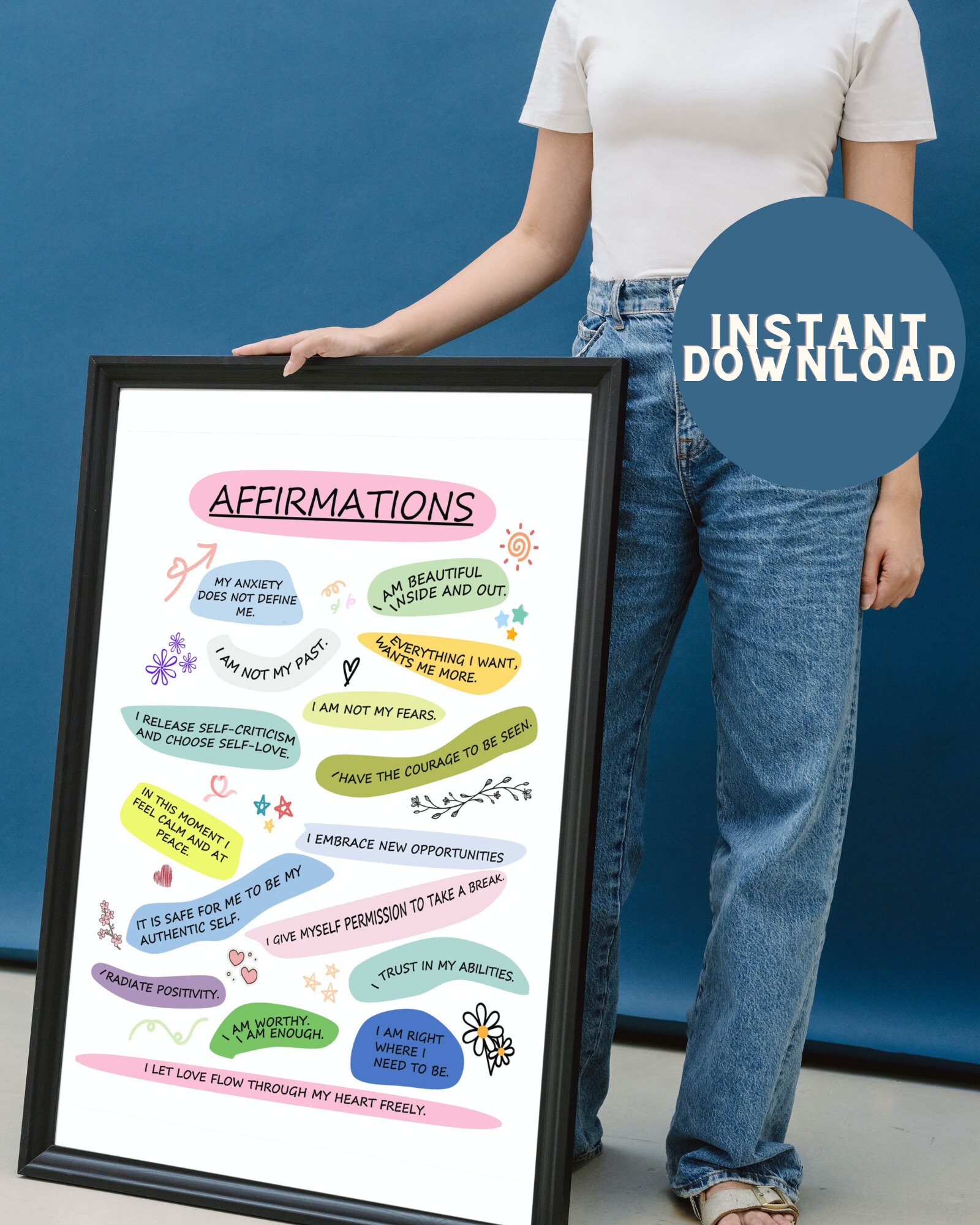 Affirmations Poster, Positive Affirmations, Printable - Etsy