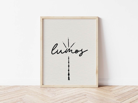 Lumos Spell Print Wizard Print Wizarding Inspired Prints - Etsy