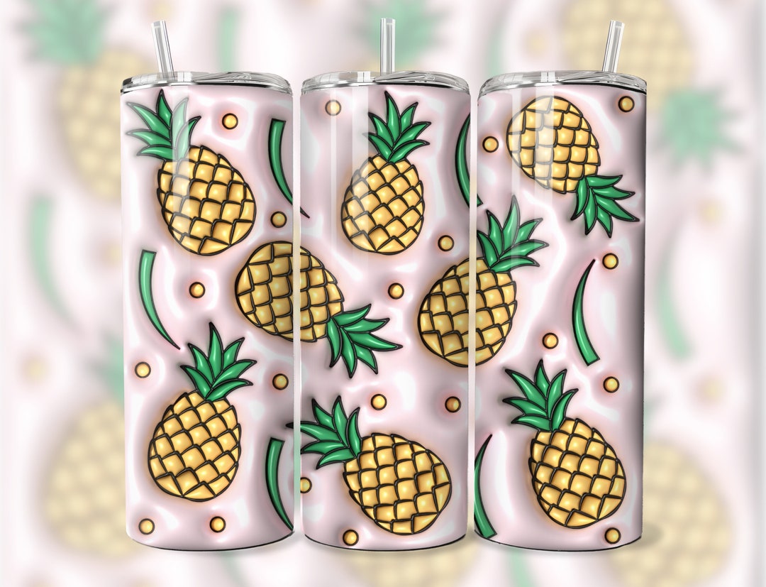 Inflated Pineapple Tumbler Wrap, 20 Oz, Tumbler Wrap, Skinny and ...